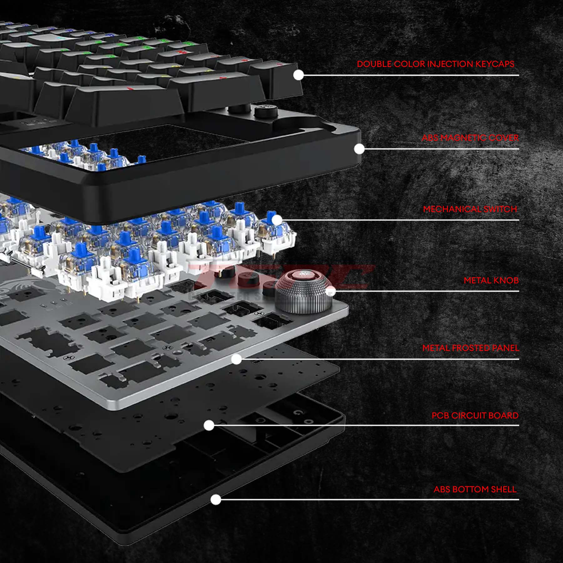 MSI VIGOR GK50Z & VIGOR GK50Z V2 Gaming Mechanical Keyboard RGB Light (Color Black | White ...