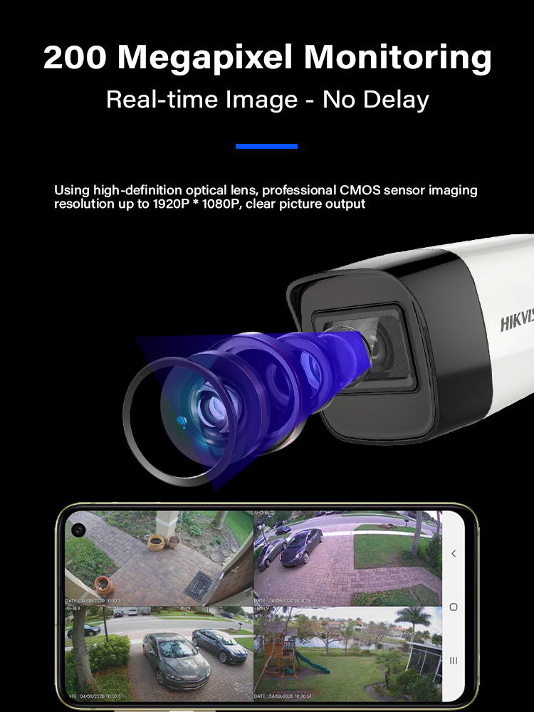 Hikvision 4CH 8CH HD 2MP ALL Bullet CCTV Package With Audio camera kit ...