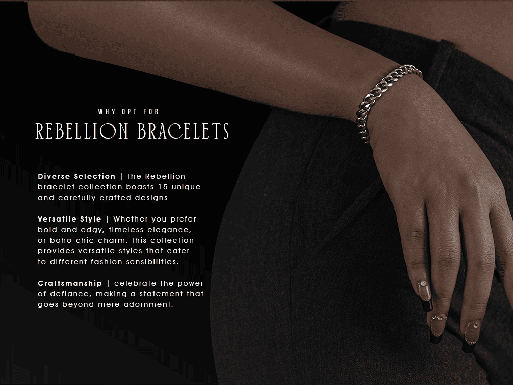 Burvon The Rebellion Collection Bracelets (Men & Women Chain Jewelry ...