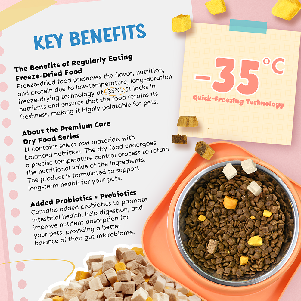 Petsup Freeze Dried Cat Food Salmon Tuna 1kg High Protein Dry Cat Food ...