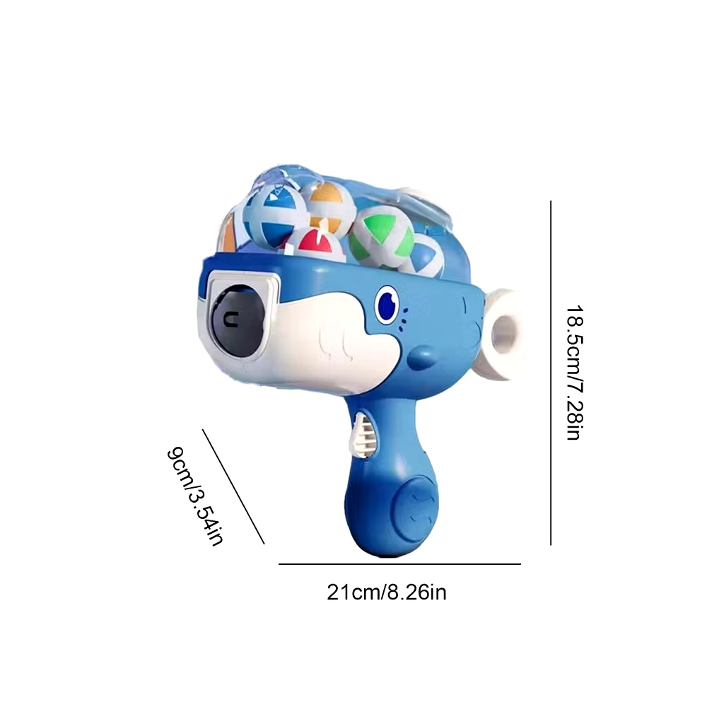 BS Children's Whale Ejection Ball Gun Toy Sticky Ball Shooting Toy ...