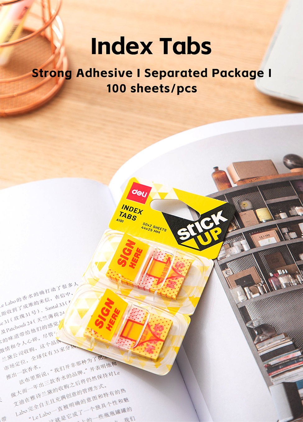 Deli Sign Here Index Tabs Detachable 44x25mm A10101 | Shopee Philippines