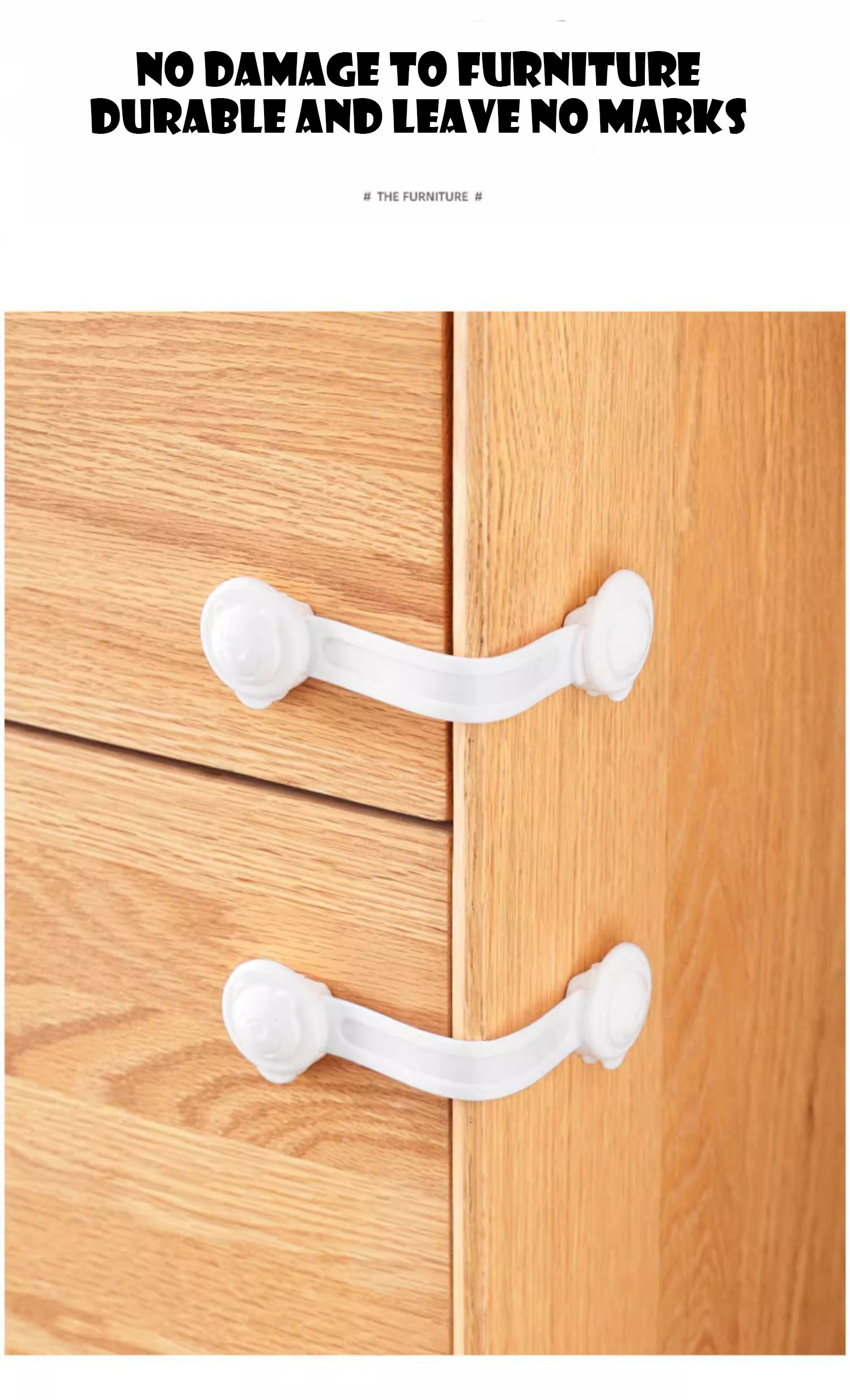 Drawer Cabinet Door Children's Anti-Pinch Hand Plastic Safety Lock Cute ...