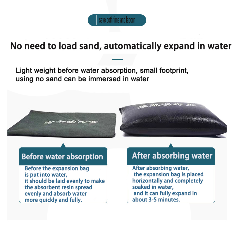 Absorbent Expansion Bag Flood Barrier Water Filled Flood Barriers Water ...