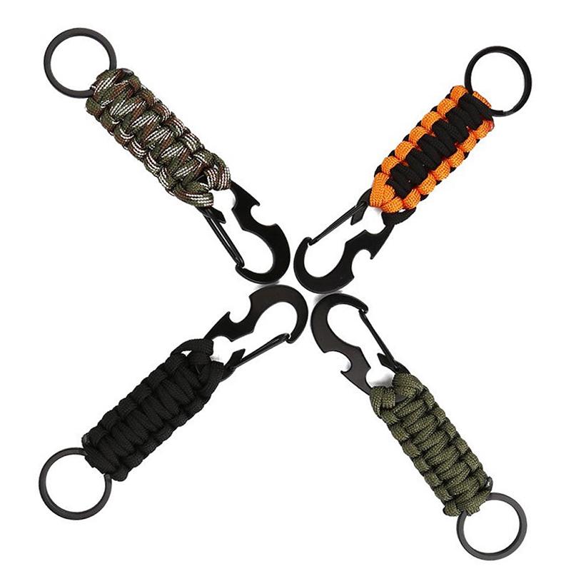 Multifunctional Paracord Keychain Bottle Opener-Braided Survival Key ...
