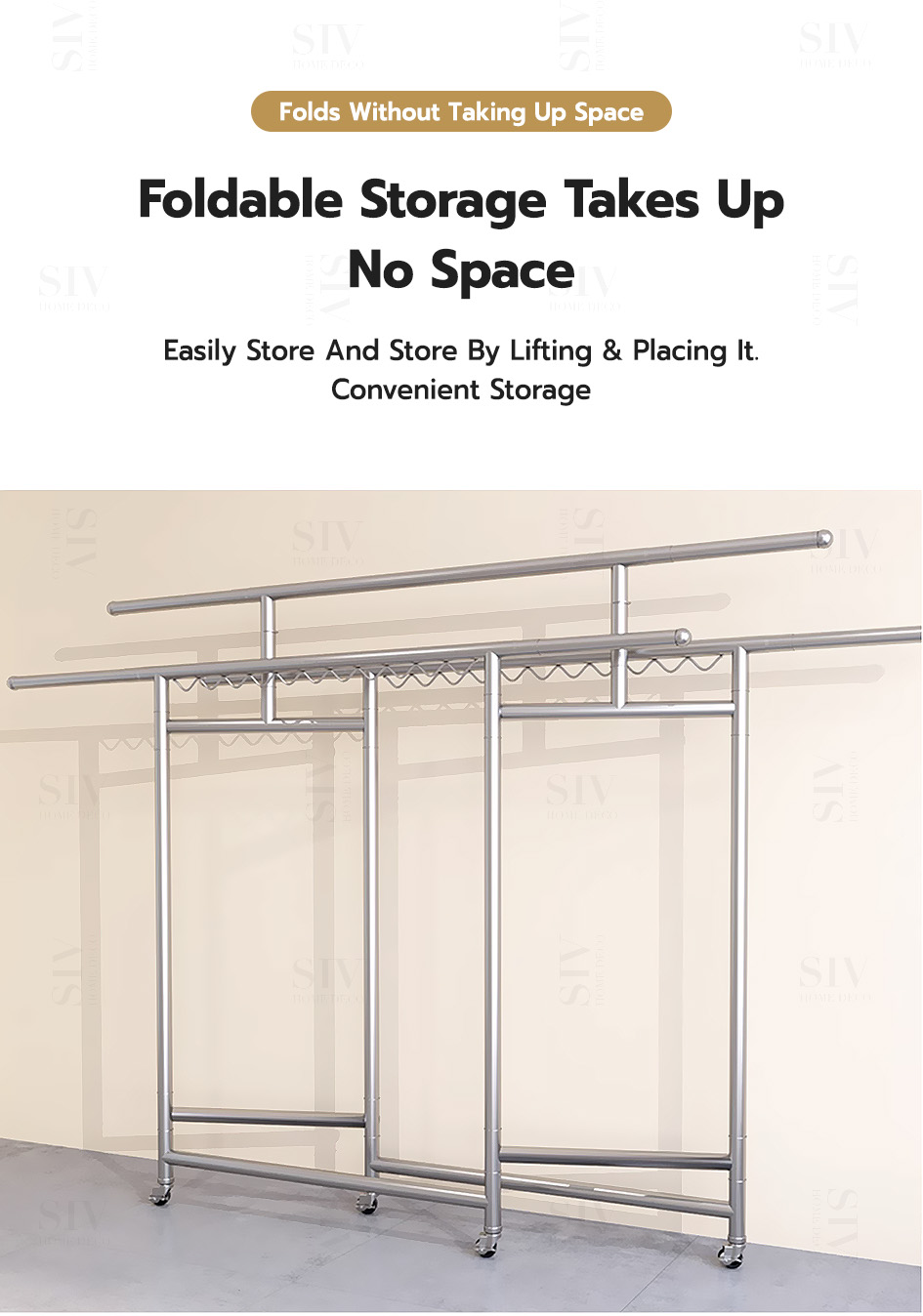 【Heavy Duty】SIV Retractable Sampayan Stainless Indoor Outdoor Rack ...