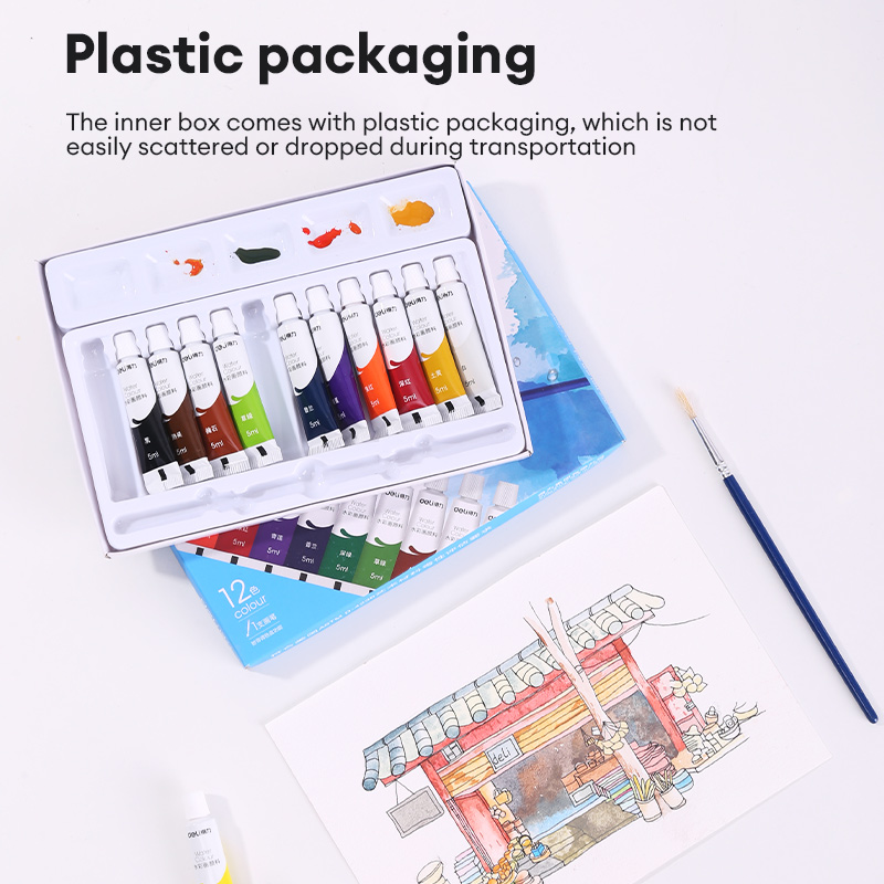 Deli 12/18/24 Color Oil Paint Paint Set 5ml Tubes Art Oil Paint Pigment ...