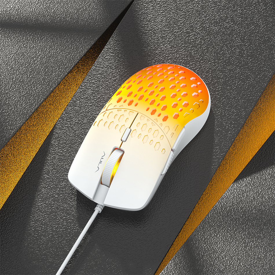Aula Wind S11 Pro 3600DPI RGB 6-Key Honeycomb Wired Gaming Mouse ...