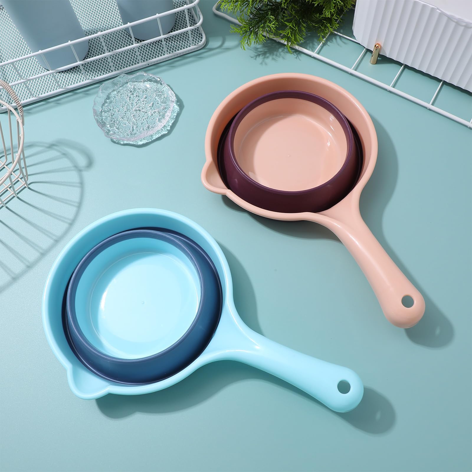 Folding Water Ladle Collapsible Scoop Kitchen Ladles Water Scoop Cup ...