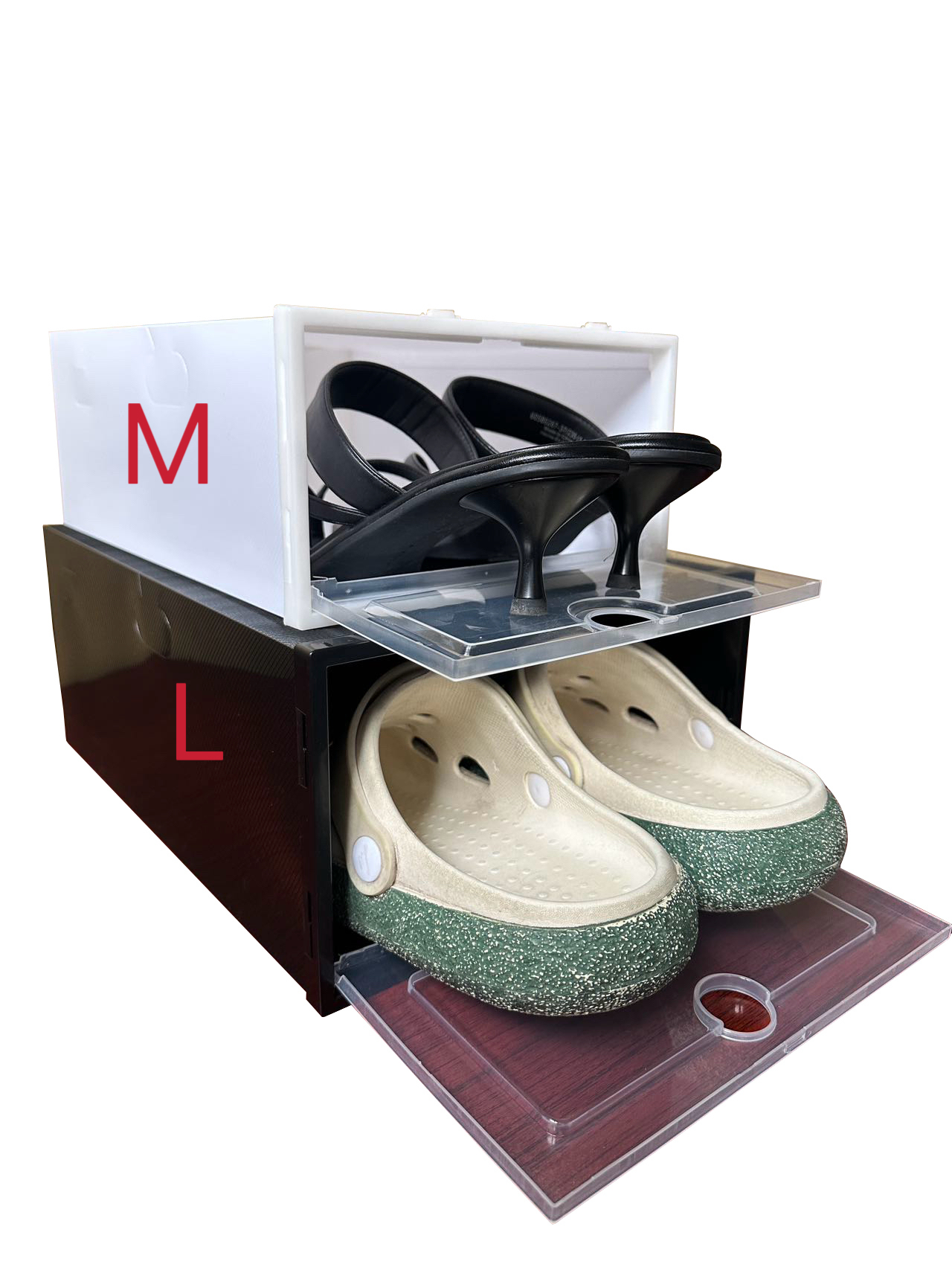 1pcs Candy Color Shoe Box Foldable Drawer Case Storage Organizer thin ...