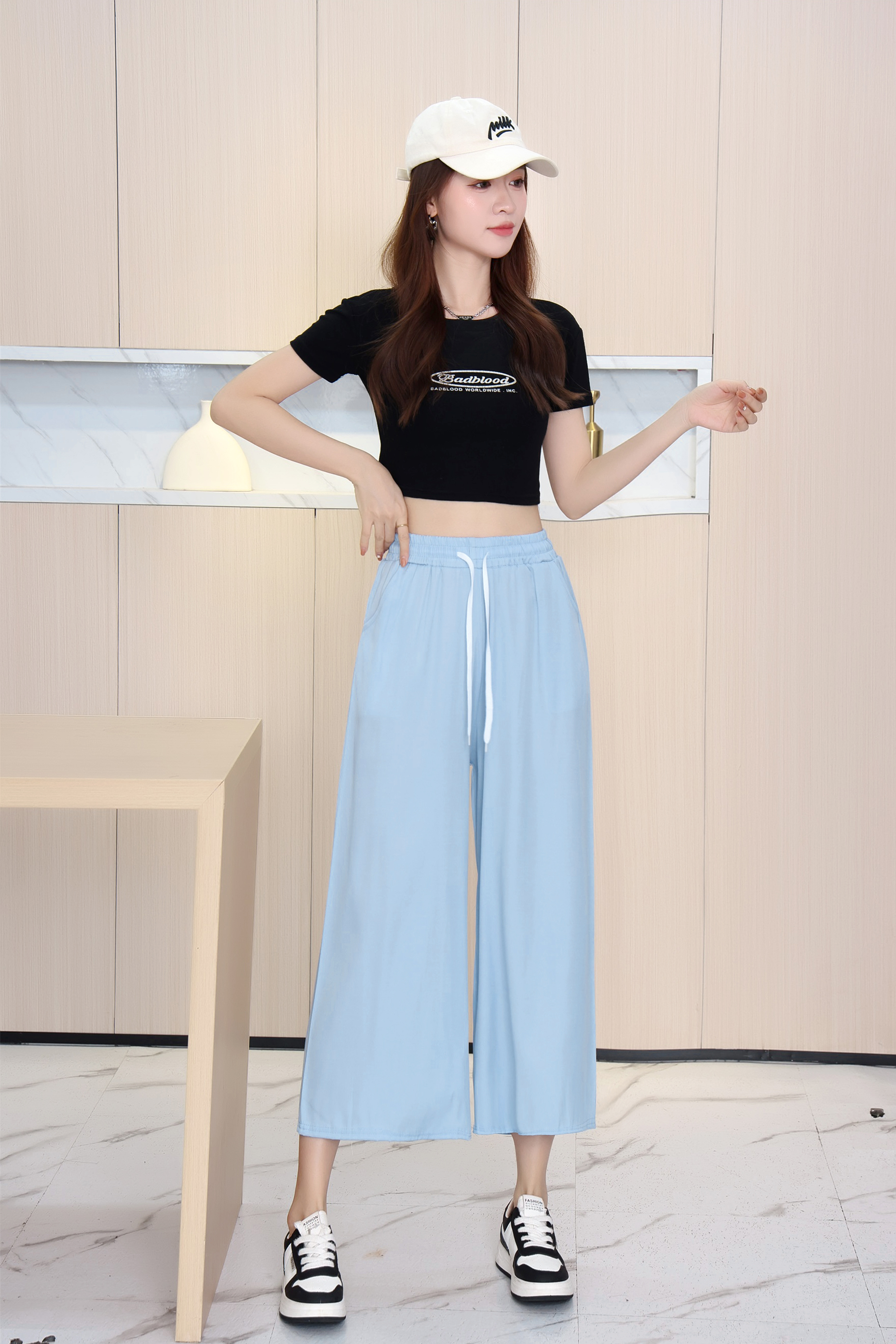 ladies soft Denim Square Pants cullotes(25-32) | Shopee Philippines