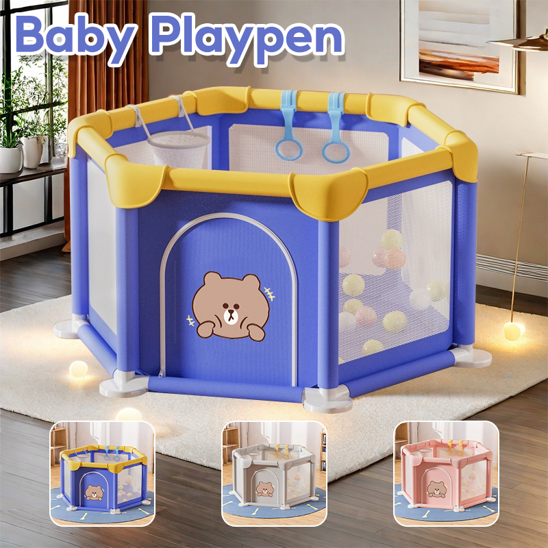 Baby Playpen Toddler Crawl Pad Guardrail With 50 Ocean Balls as Gift ...