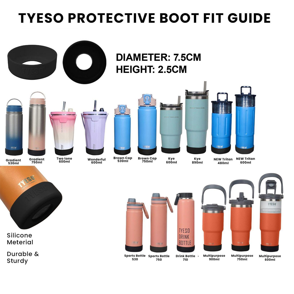 Tyeso Protective Silicone Boot 7.5cm/8.5cm Tumbler Boot Accessories ...