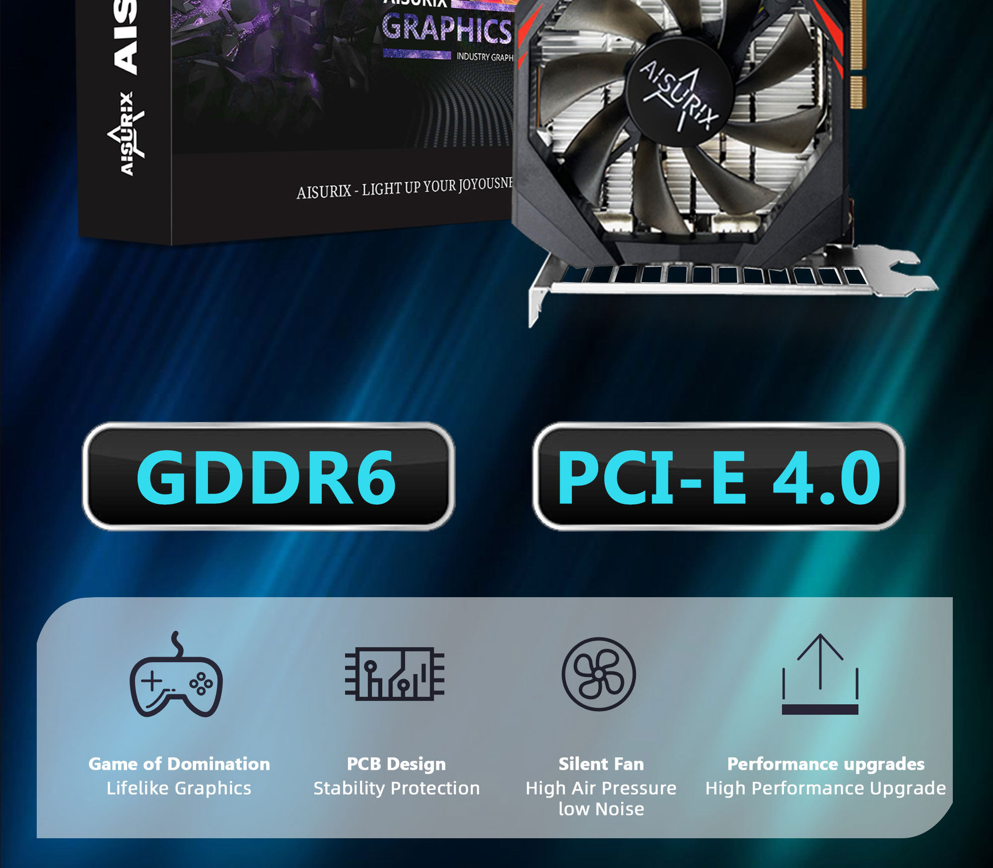 AISURIX 100% RX6600M 8G New Graphics Card ARMOR 8GB GDDR6 Video ...