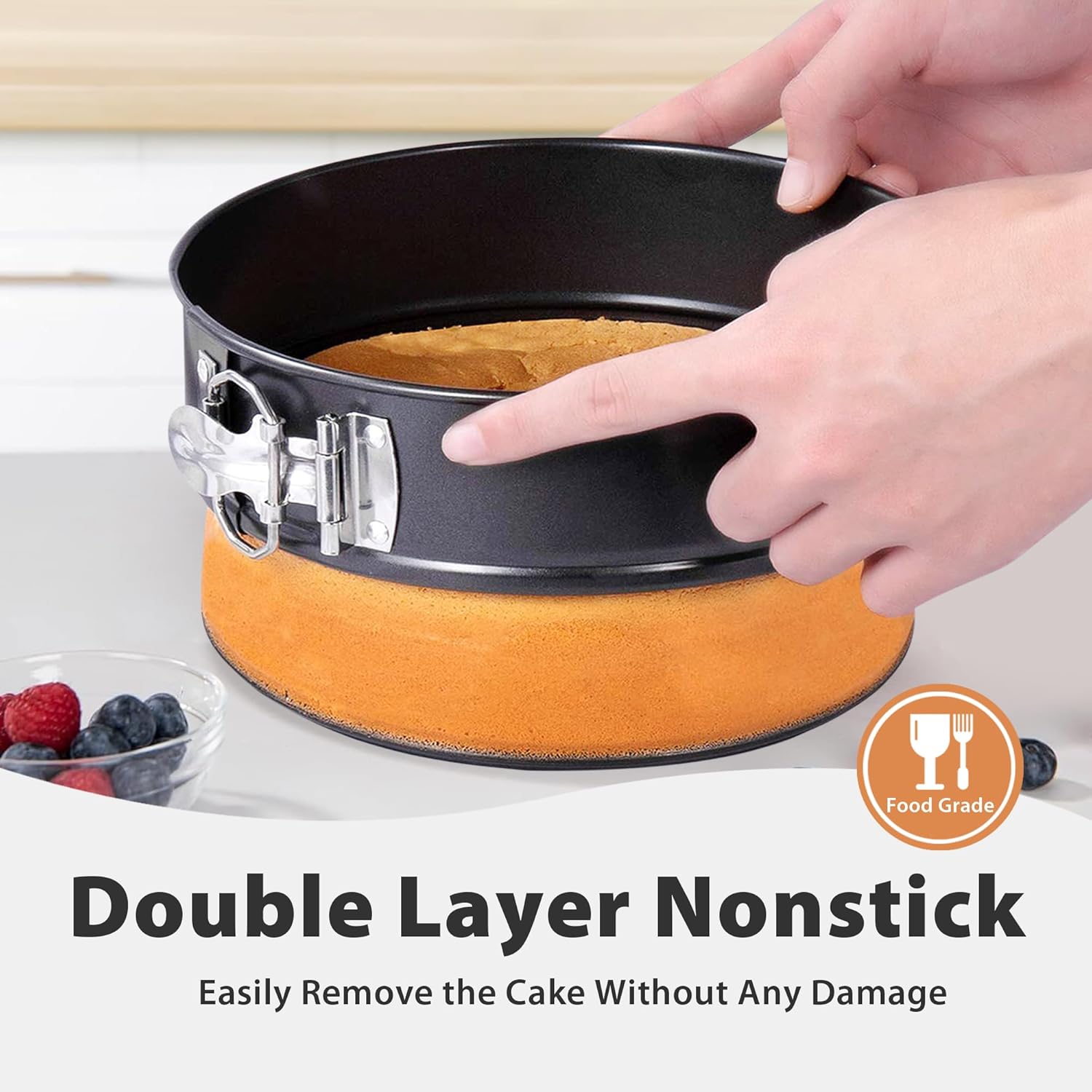 Non stick Round Cake Molder Springform Pan Removable Bottom Cake Baking ...