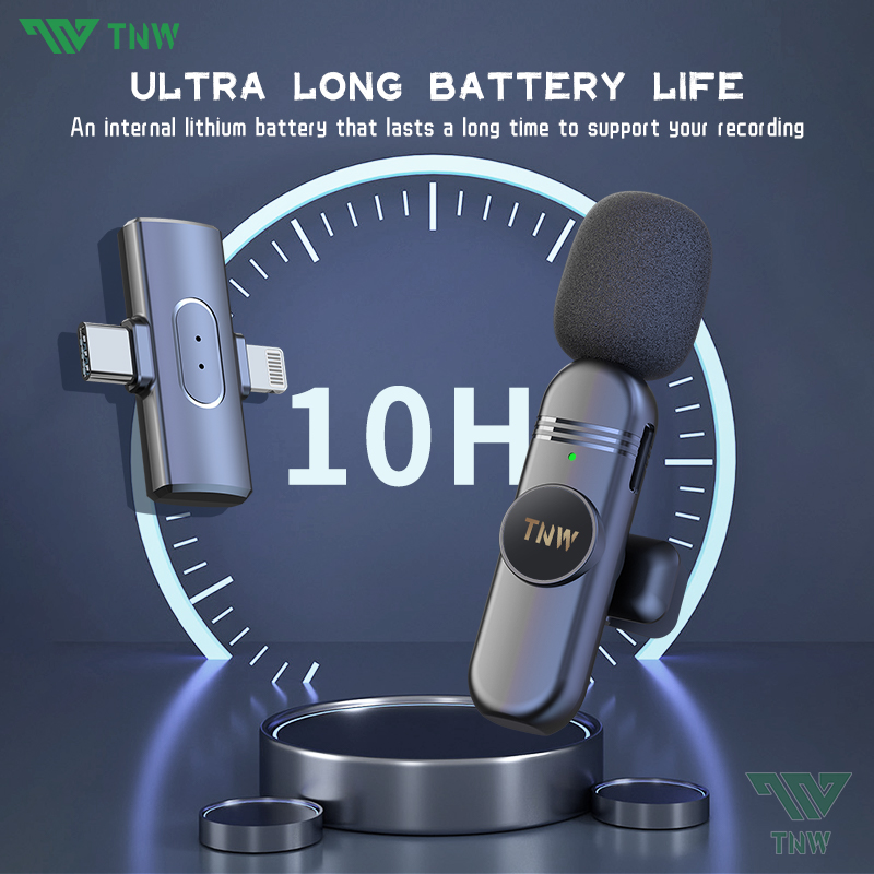 TNW W16/W17 Dual Wireless Lavalier Microphone Noise Reduction Mini Mic ...