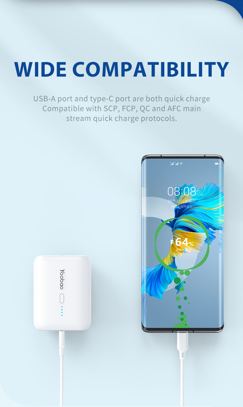 Yoobao PD20 Mini Fast Charge 10000mAh Small Cute Type-C Power Bank ...