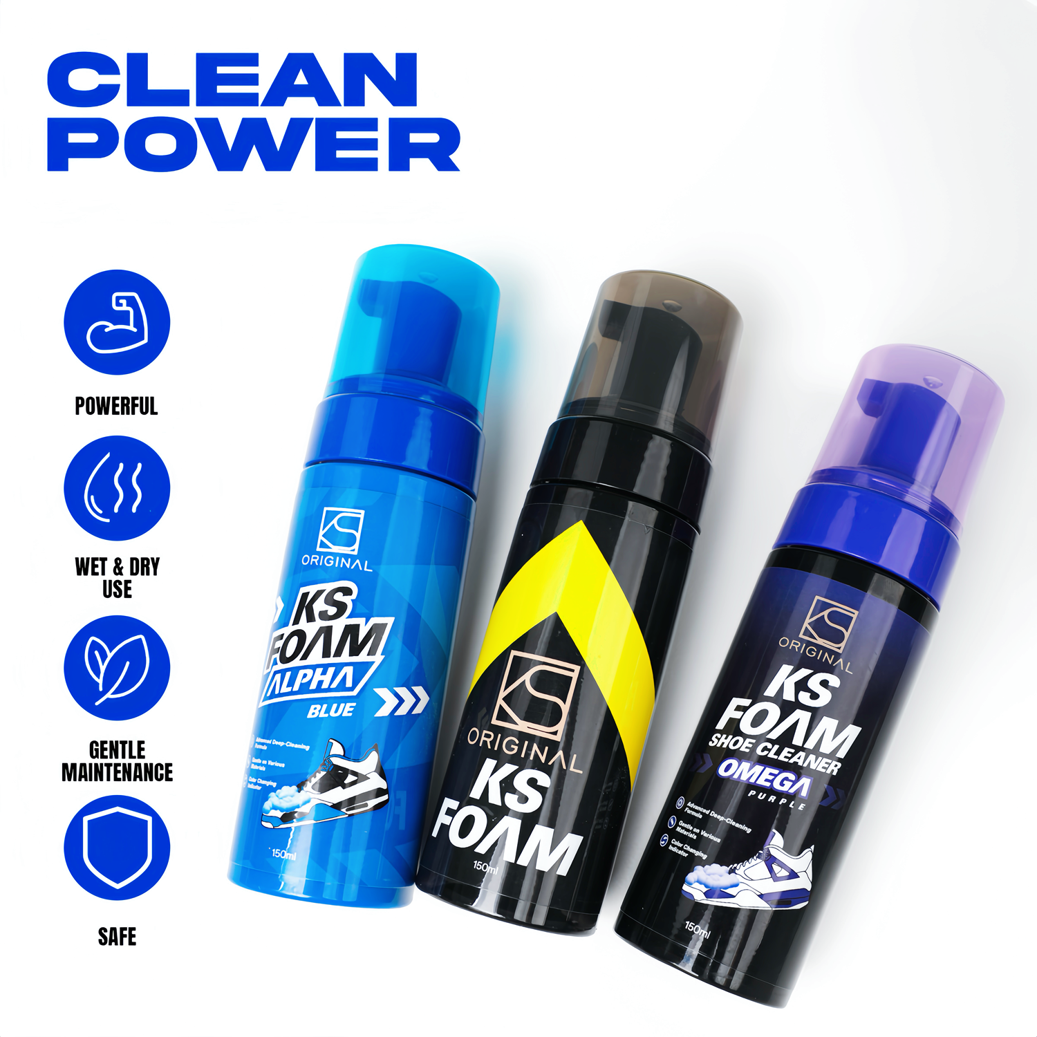 KS Shoe Cleaner Set Premium KS Foam Sneakers Dry Cleaning Kit With Shoe ...