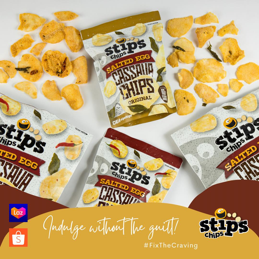 Stip's Chips Salted Egg Cassava Chips Original 200g | Shopee Philippines