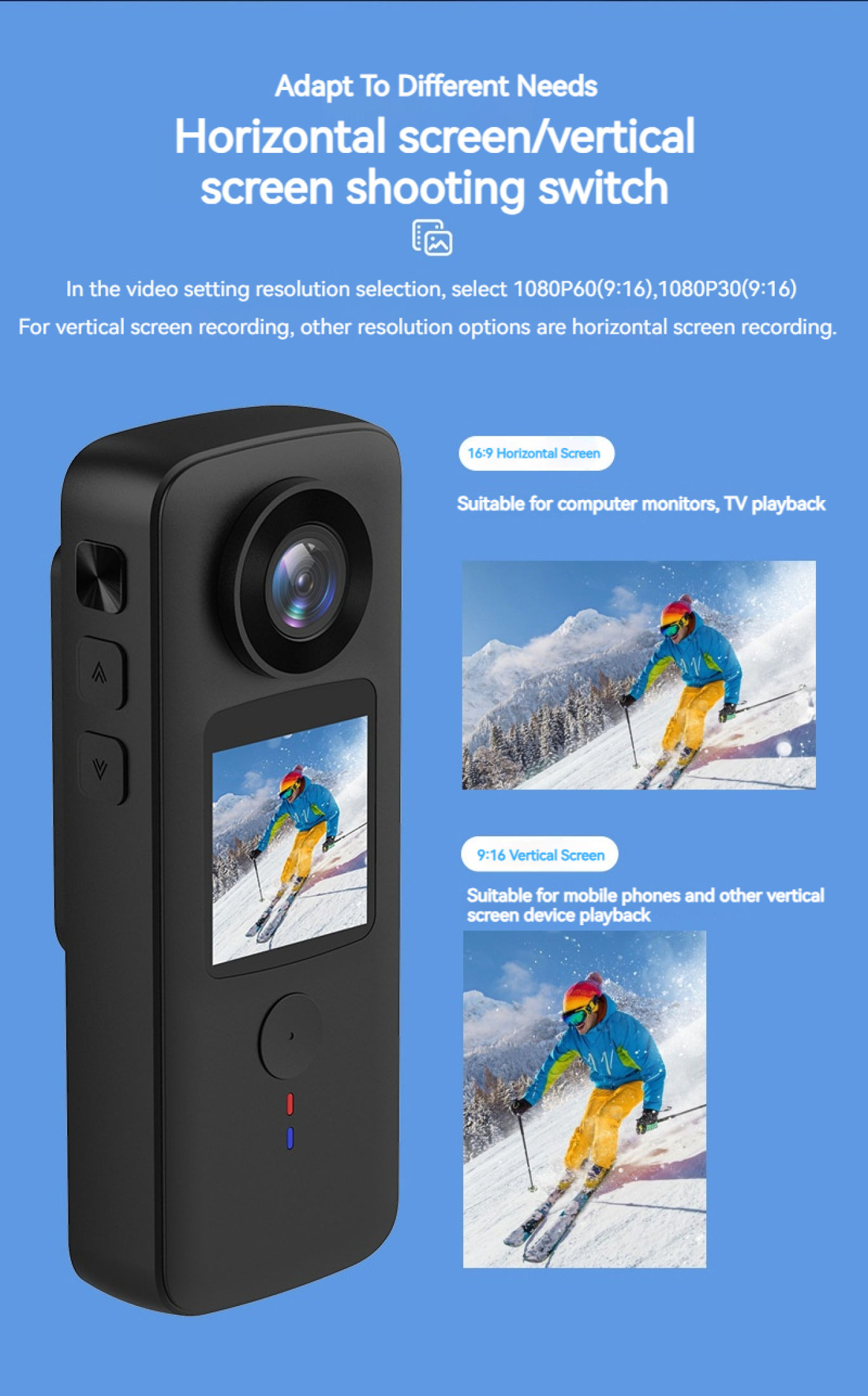 ALSTON A200 4K HD Vlog Action Camera dual screen anti-shake video recorder outdoor waterproof ...