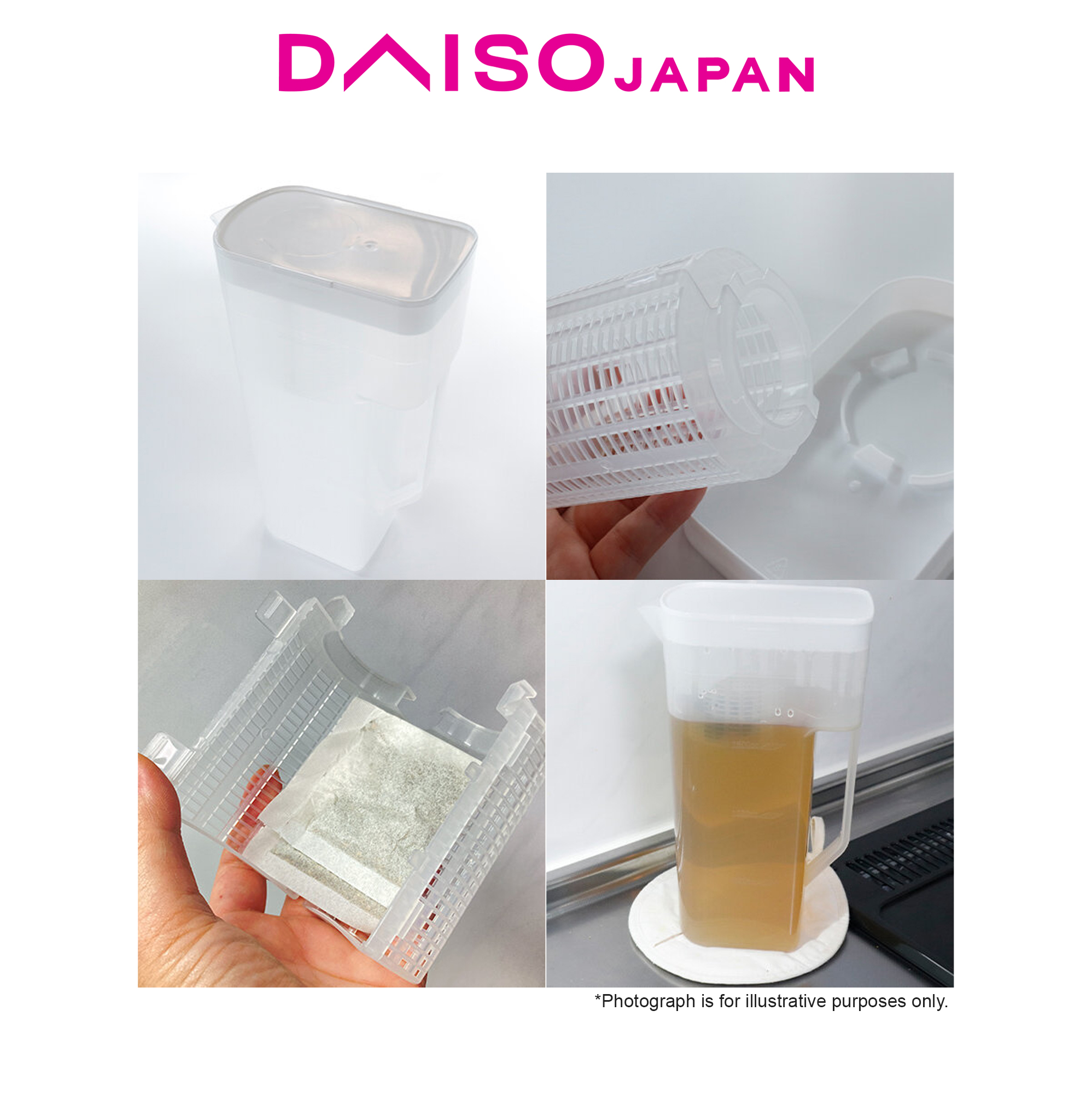 Daiso Water Pitcher with Tea Strainer 2.4L | Shopee Philippines