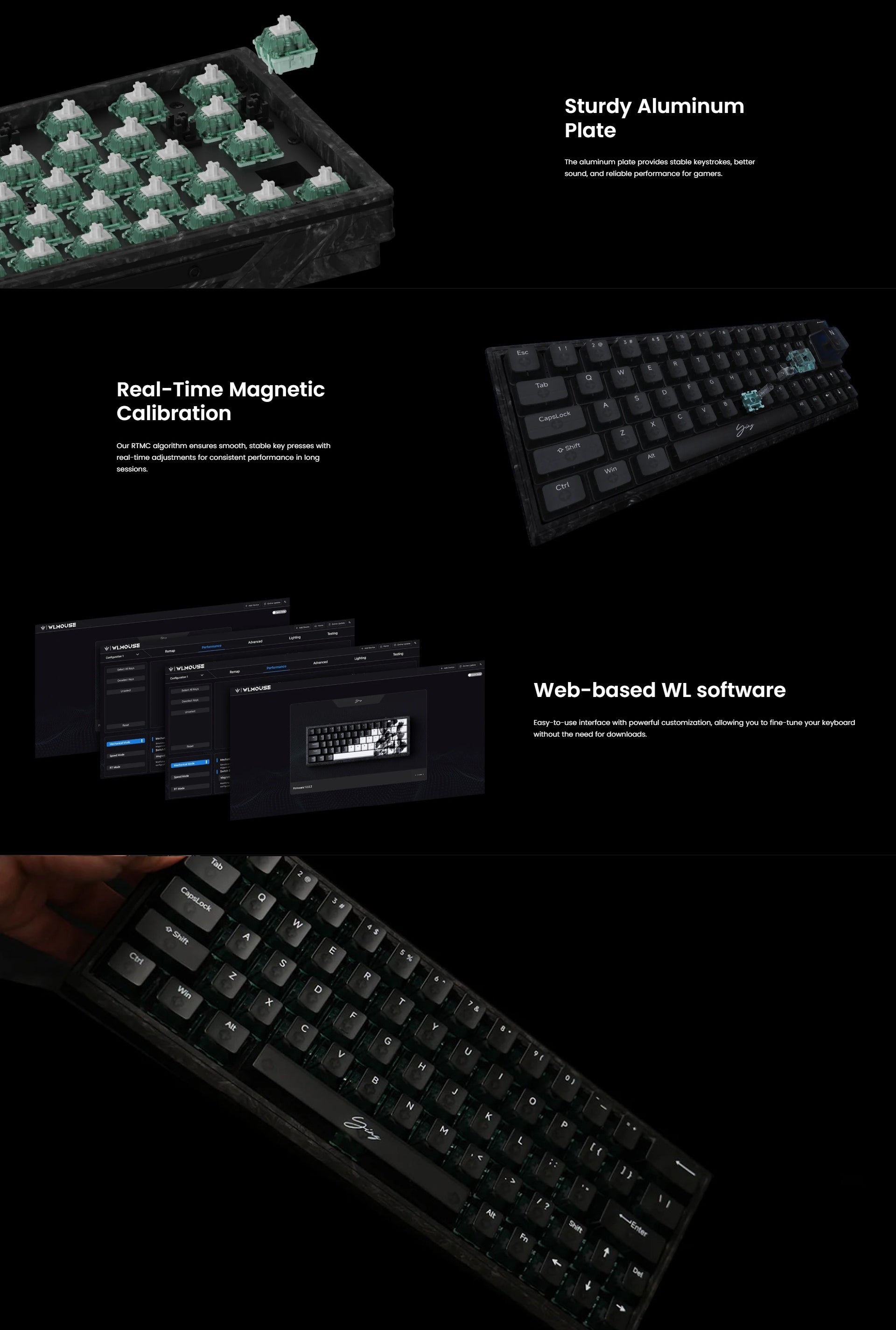 WLMouse YING63 Forged Carbon Fiber Keyboard LING (Magnetic Jade Pro ...