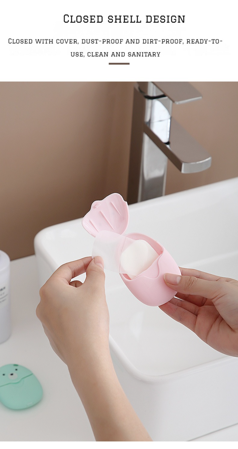 50 Pcs Disposable Boxed Paper Soap Portable Hand Washing Box Travel ...