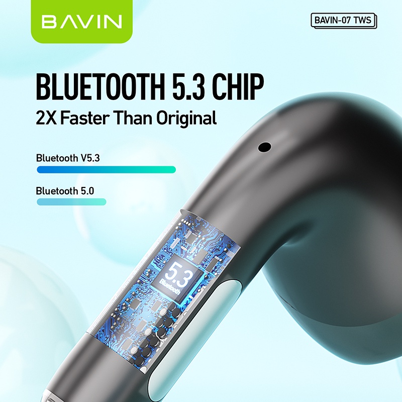 BAVIN BA07 TWS Bluetooth Earphone w/ High Stereo Inductive Touch ...