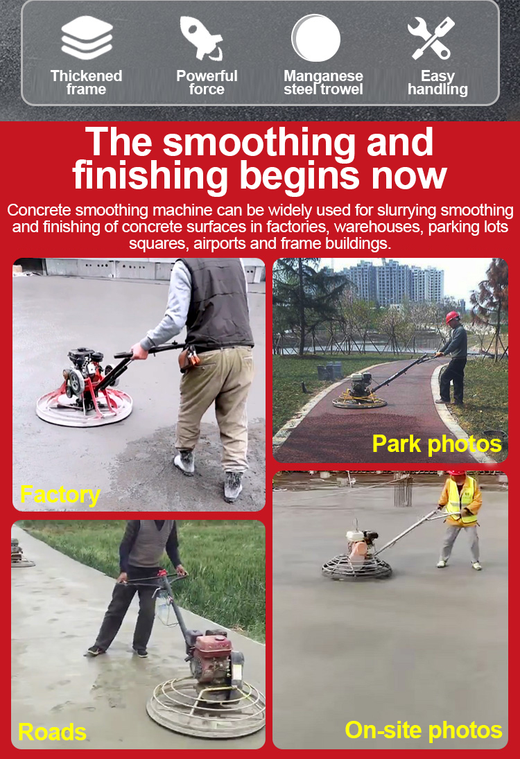 Industrial Gasoline Power Trowel Rotary Machine Finishing Equipment 7 ...