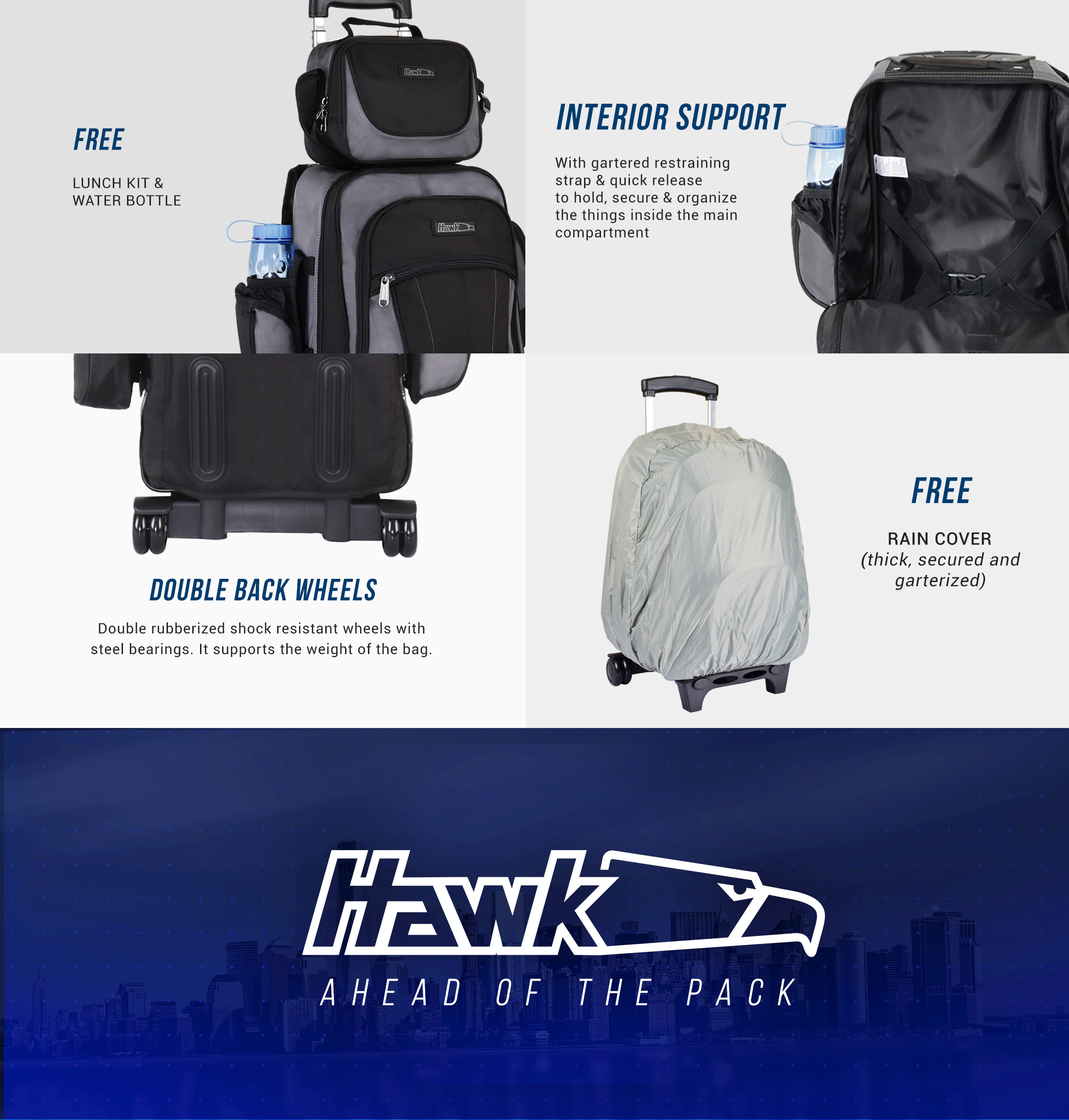 Hawk 5048 Large Upright Stroller | Shopee Philippines