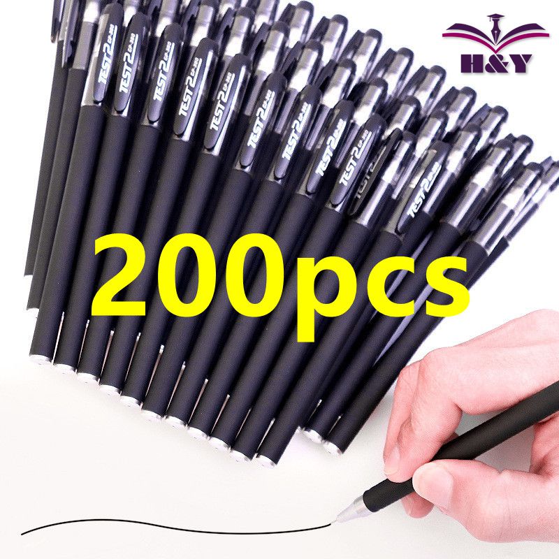 Wholesale 200 pcs Carbon pens set BallPen Gel Pen ball pen Black Ink 0. ...