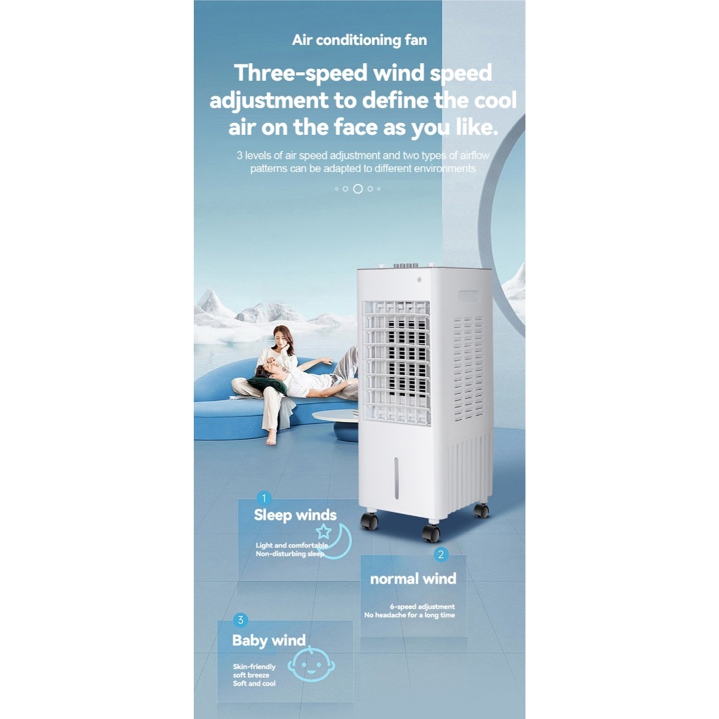 Portable air cooler with 20L Water Tank Tair cooler fan hree speed ...