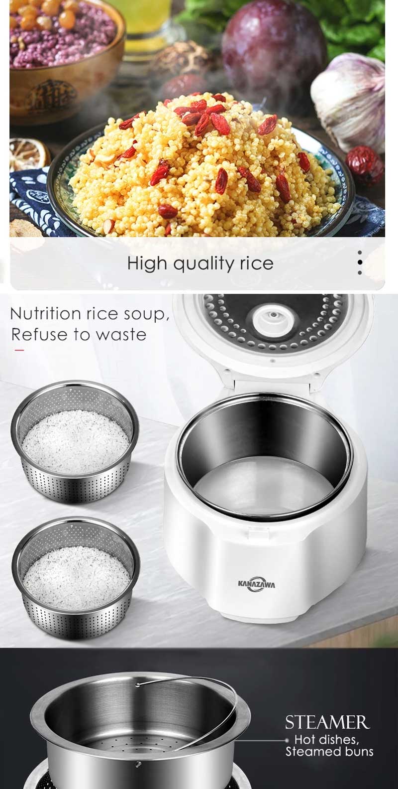 KANAZAWA Original 5L Low-sugar Desugar Rice Cooker Mulitfunctional English Touchscreen | Shopee ...