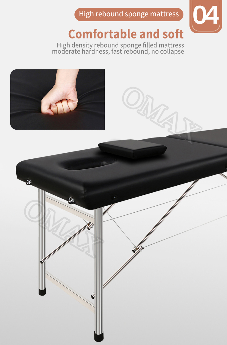 Massage Bed Folding Sturdy Comfortable Beauty Bed Adjustable Spa Facial ...