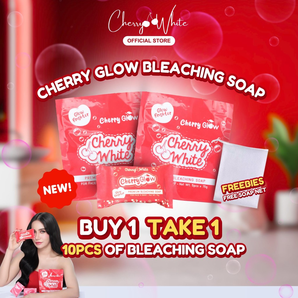 CHERRY WHITE Bleaching Soap 5 pcs in 1 pack | 350g | Shopee Philippines