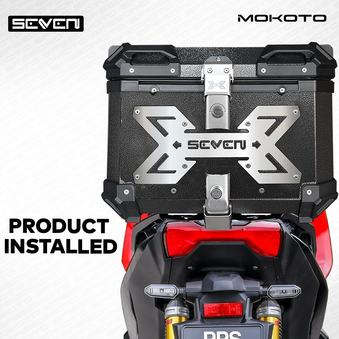 MOKOTO SEVEN SERIES 45L ALLOY TOP BOX ANTI-SCRATCH V1 XDESIGN REAR TAIL ...