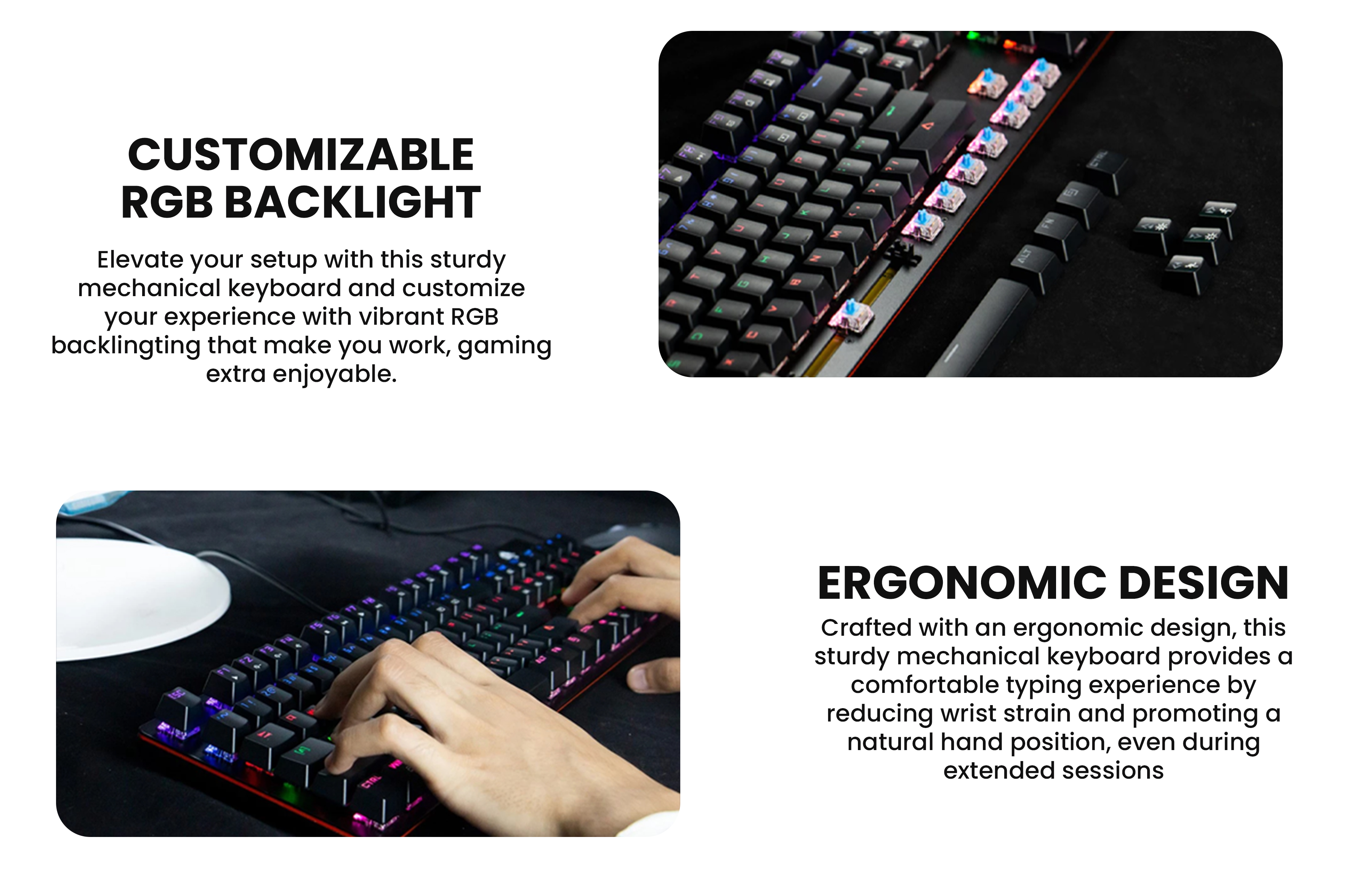 Tylex XZ66 Gaming Mechanical Keyboard Blue Mechanical Switch Anti ...