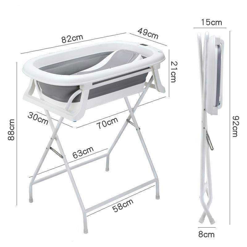 Baby Bathtub With Stand Bathing Support Tub Foldable Bath Tub Stand ...