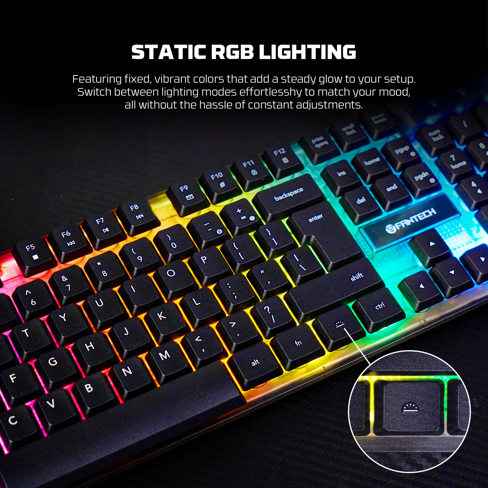 Fantech Keyboard K515S Shikari S Membrane Gaming Keyboard with RGB ...