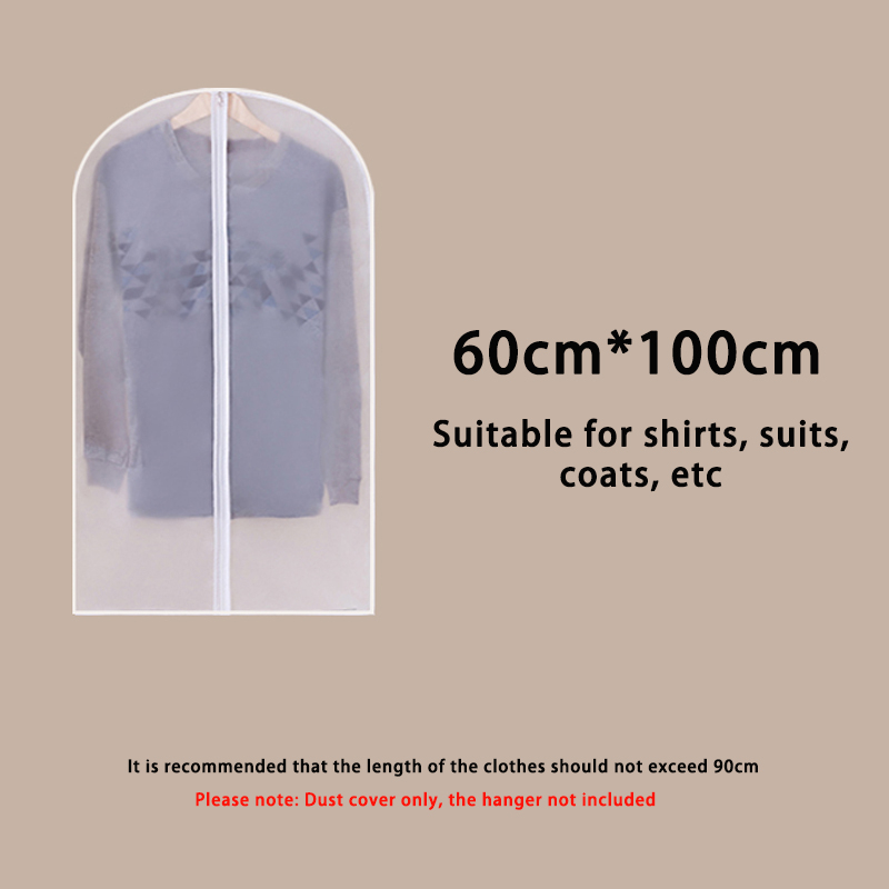 PEVA Transparent Clothes Dust Cover Washable Clothes Cover Clothing ...