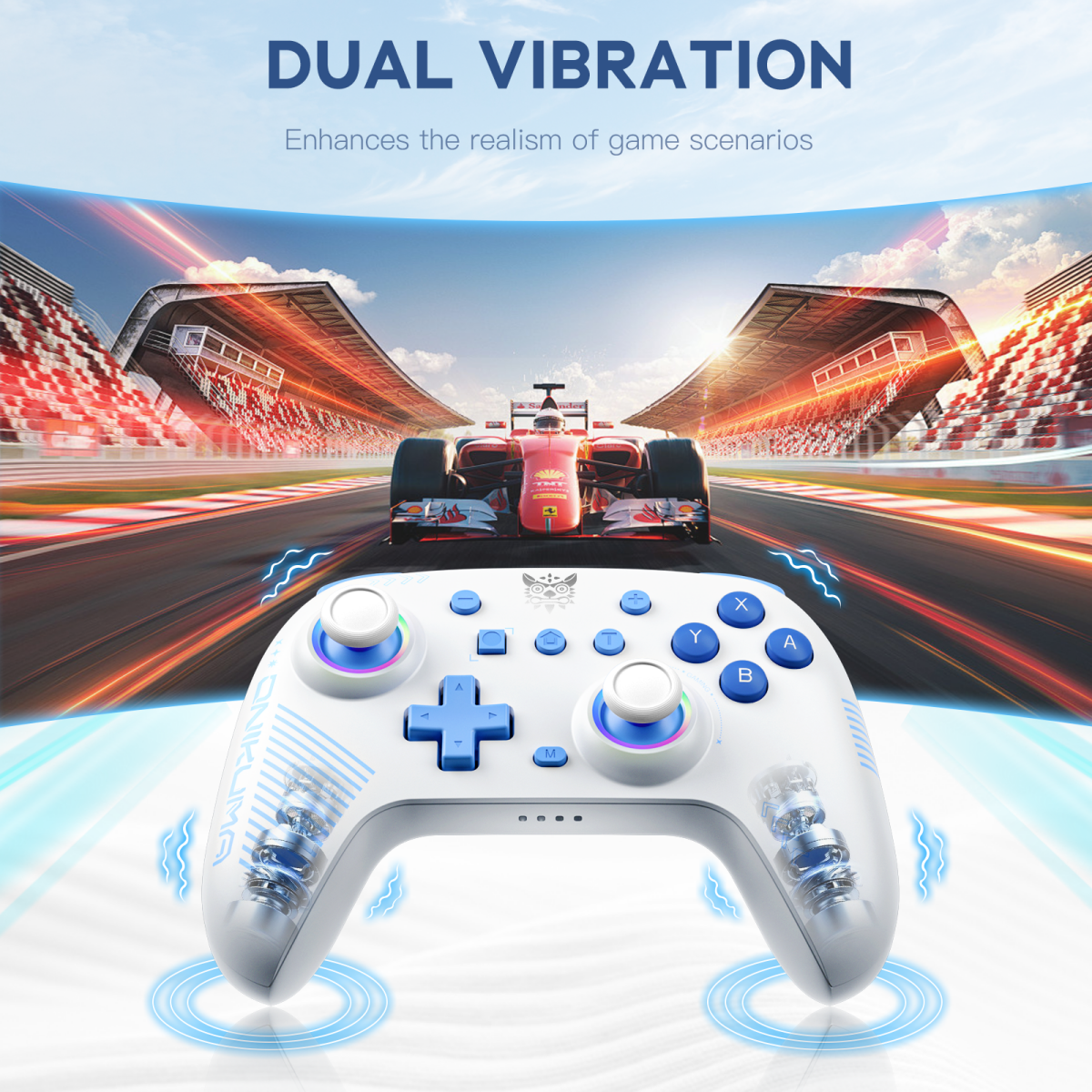 ONIKUMA C1 Wireless Bluetooth Gamepad Dual-Mode Six-Axis Gyroscope ...