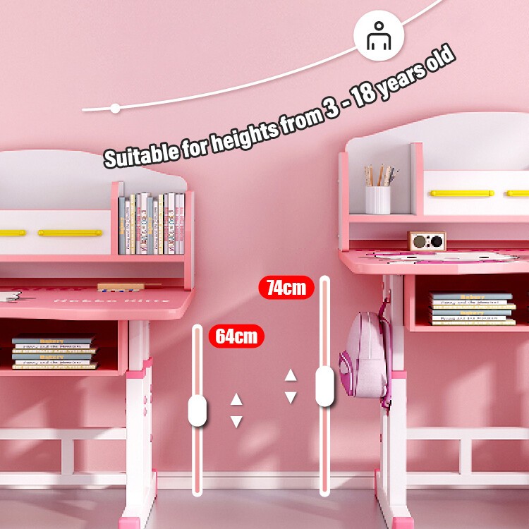 【Safe Package】Study Table For Kids Adjustable Table With Chairs Set ...
