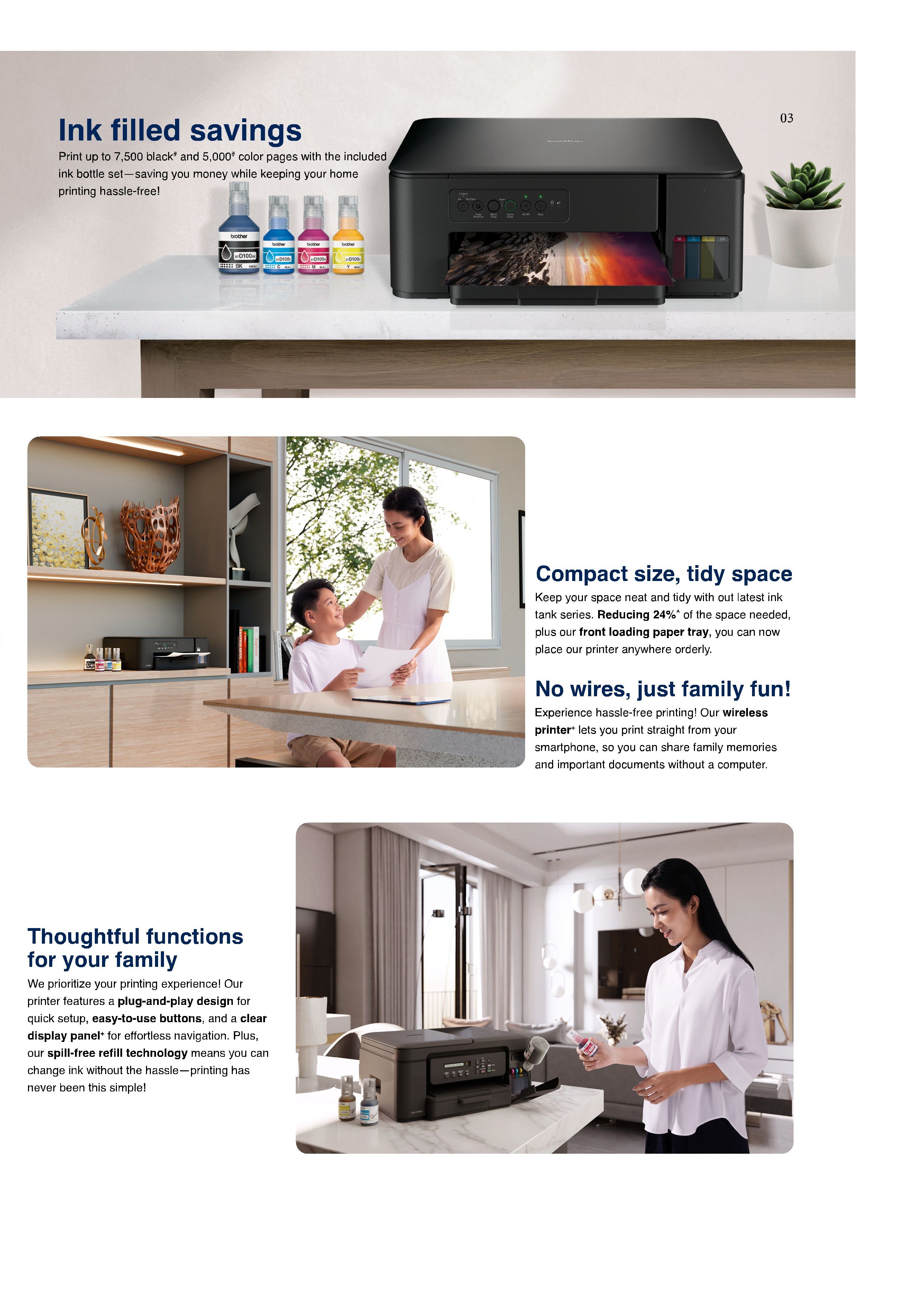 Brother DCP-T430W Ink Tank Printer T430W T430 T420 T436W T436 DCPT430 ...