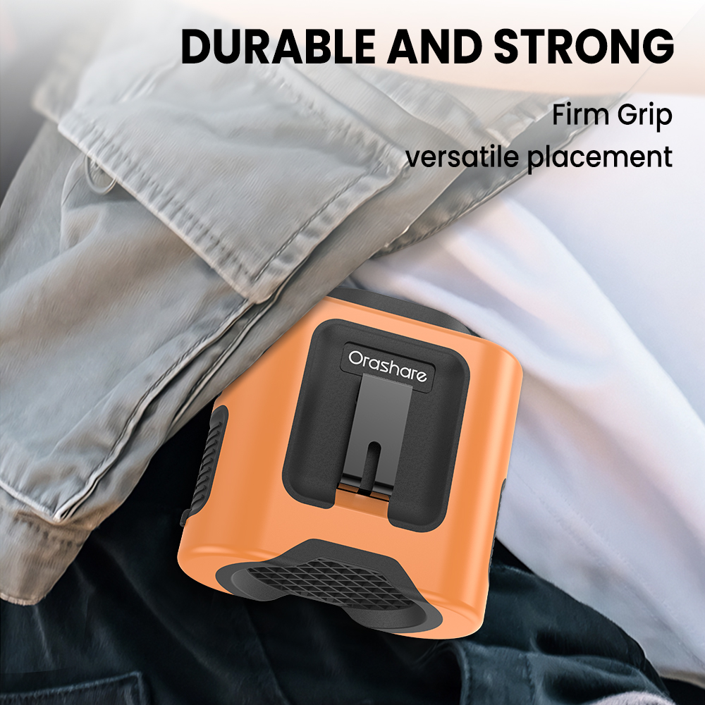 Orashare K200 Portable Waist Fan 14500mAh Rechargeable 5 Speed Strong Wind Fan With Powerbank ...