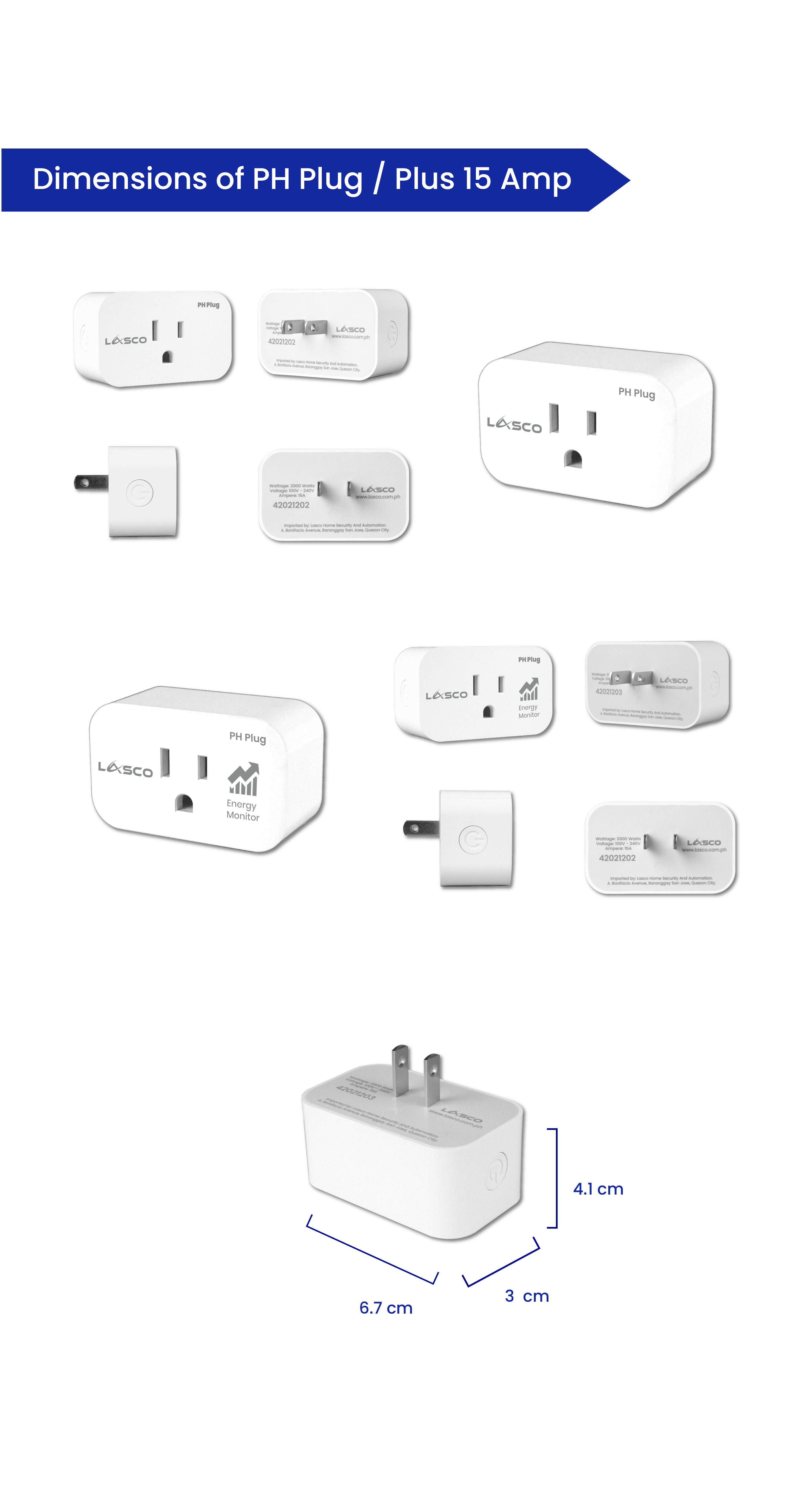 LASCO WIFI Smart PH Plug or PH Plug Plus w/ Energy Monitor Socket ...