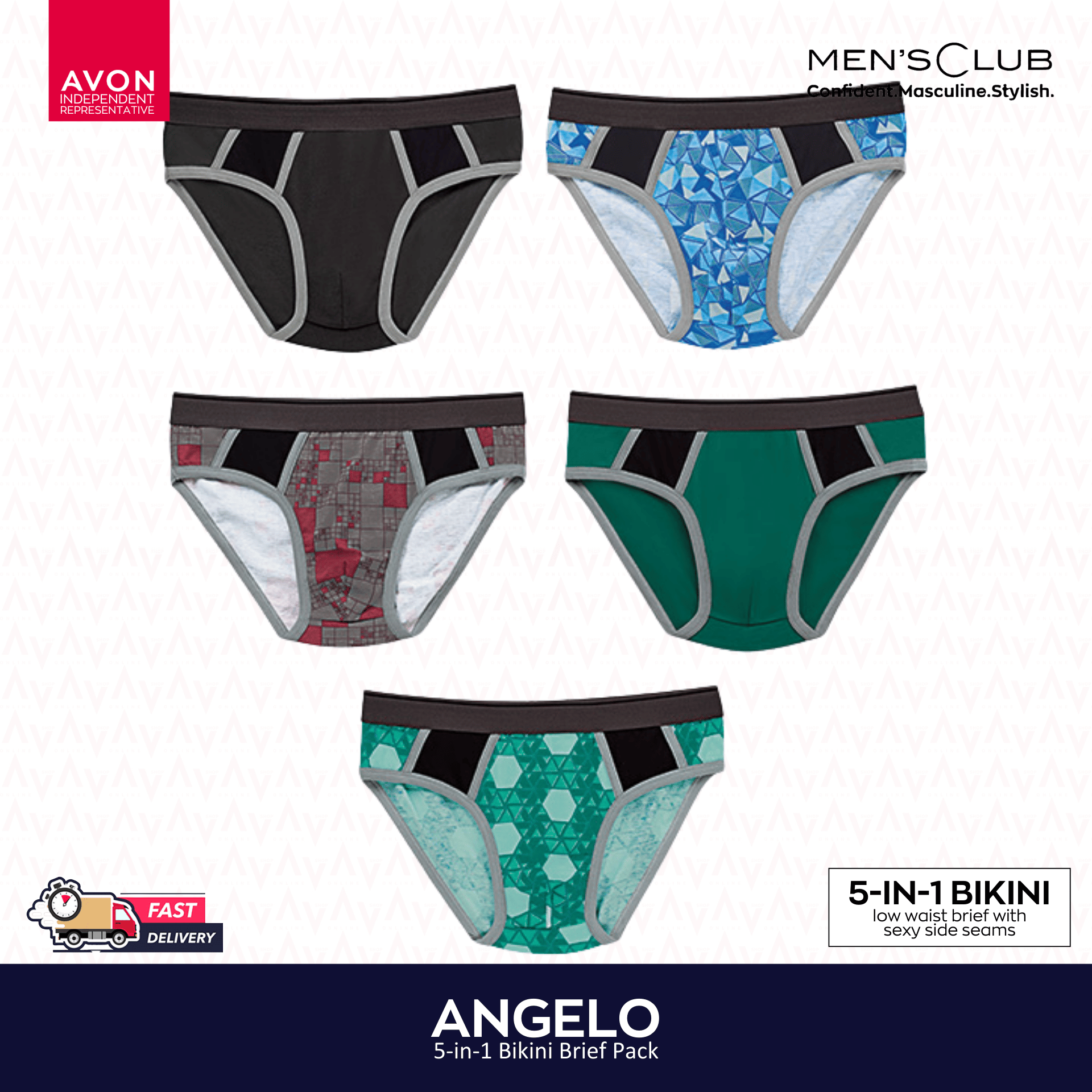 AVON ANGELO 5-in-1 Bikini Brief Pack - S to XL | Shopee Philippines