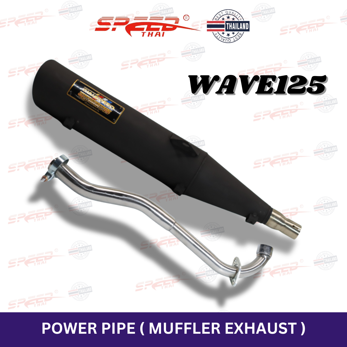 POWER PIPE WAVE100 / WAVE125 MUFFLER EXHAUST PIPE ( THAI-SPEED BRAND ...