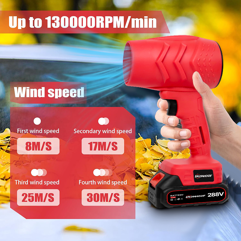 IRONHOOF Violent Fan Car Wash Blowing Water Dusting Rechargeable High ...