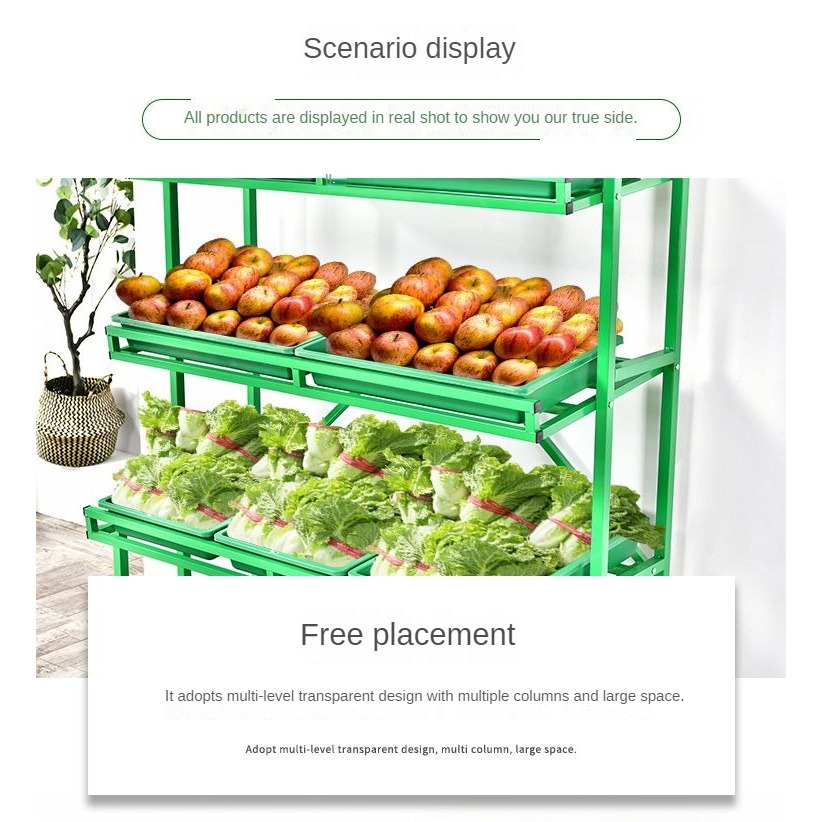 Convenience store fruit and vegetable rack shelf supermarket fruit ...