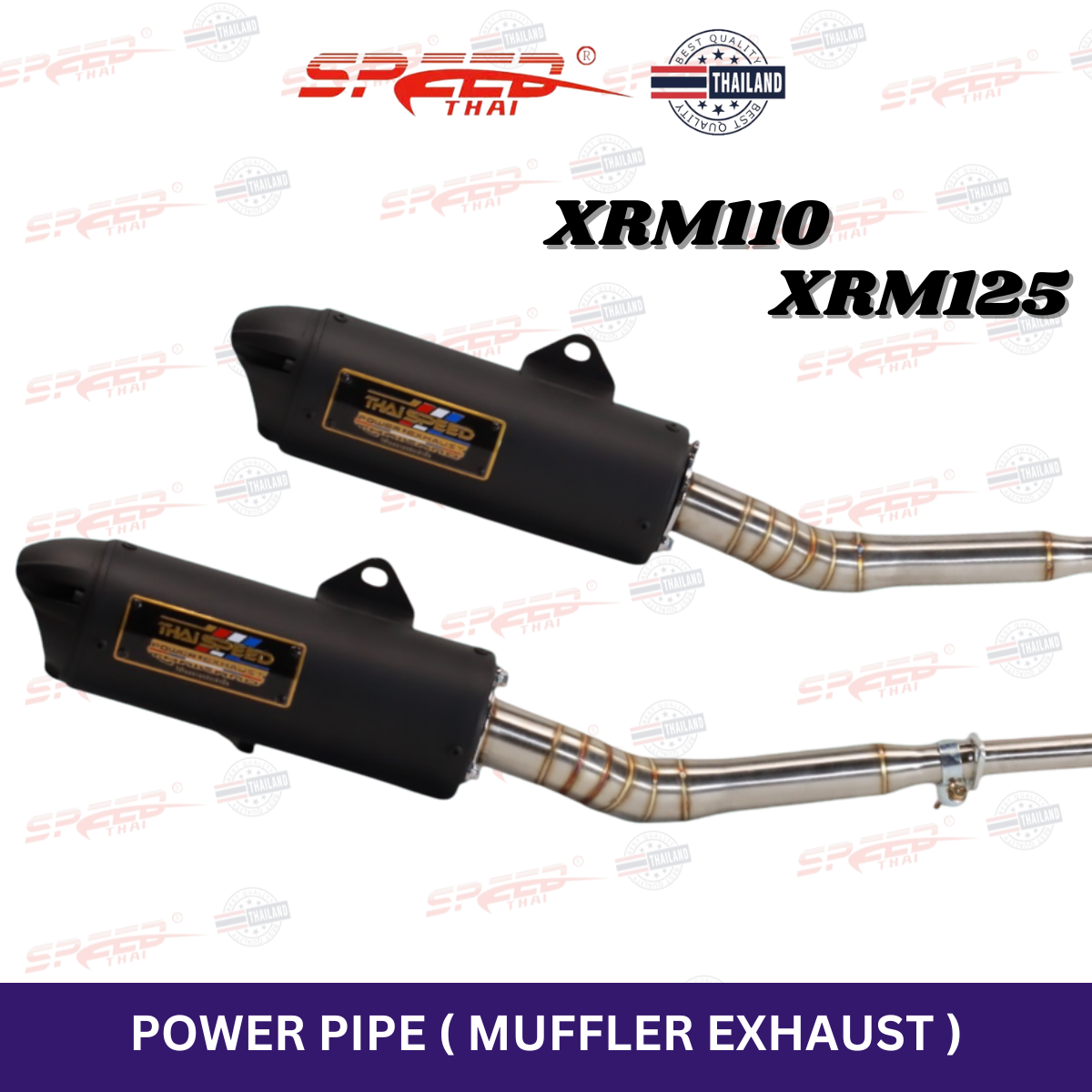 POWER PIPE XRM110 / XRM125 MUFFLER EXHAUST PIPE ( THAI-SPEED BRAND ...